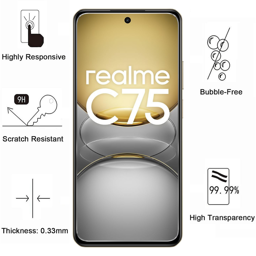Lot 2 Verres Trempé Realme C75 | Phonillico