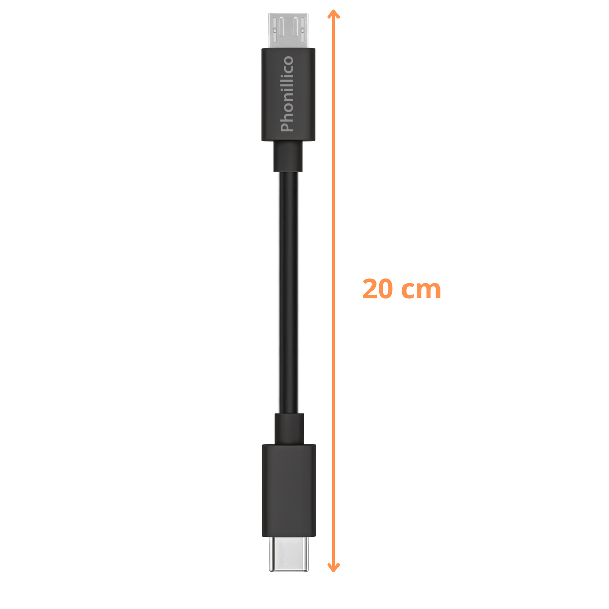 Cable usb 2.0 vers usb-c Noir Sony (20cm) | Phonillico